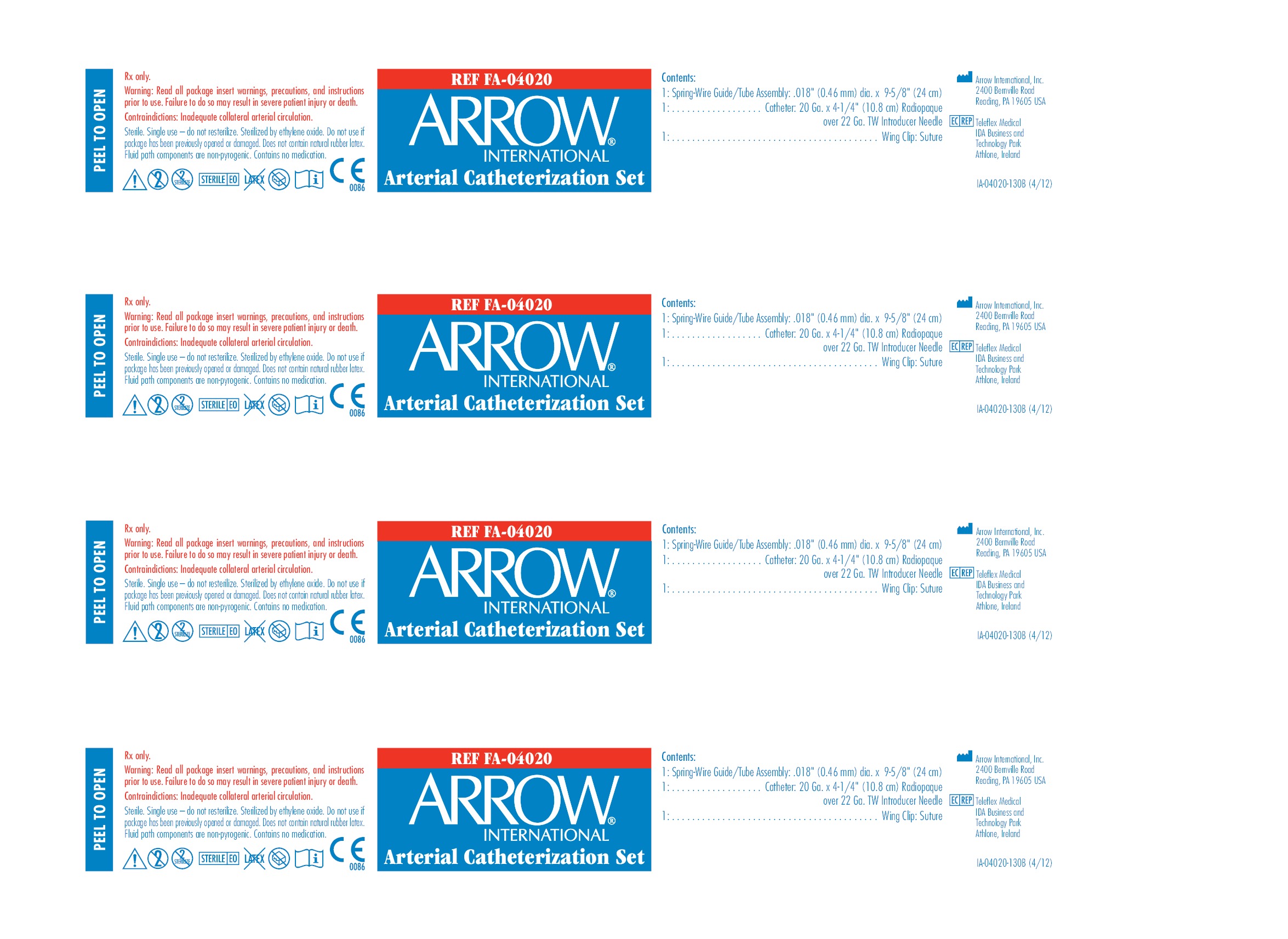 FA-04020 - Teleflex Incorporated - Vascular Access Product Catalog