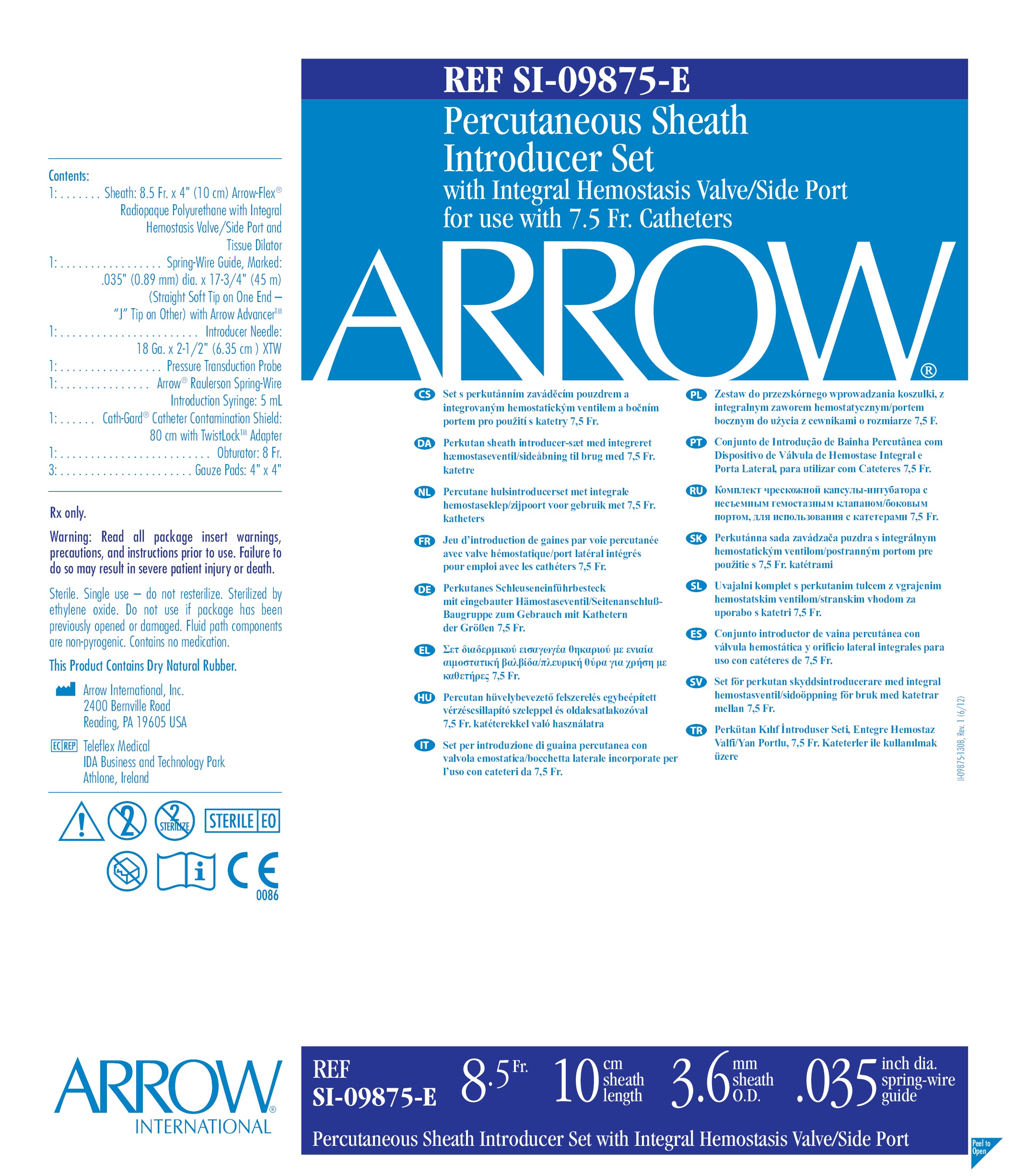 SI-09875-E - Teleflex Incorporated - Vascular Access Product Catalog