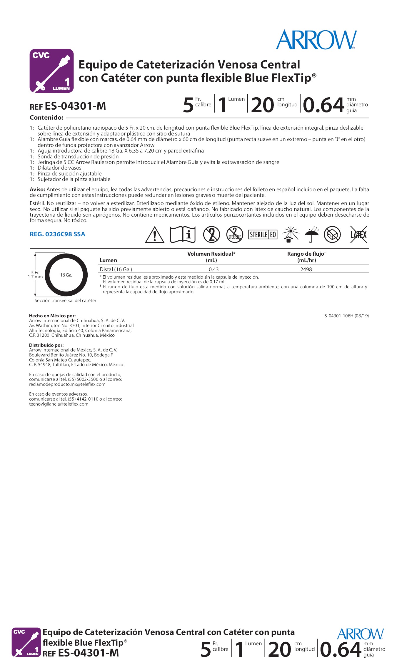 ES-04301-M - Teleflex Incorporated - Vascular Access Product Catalog