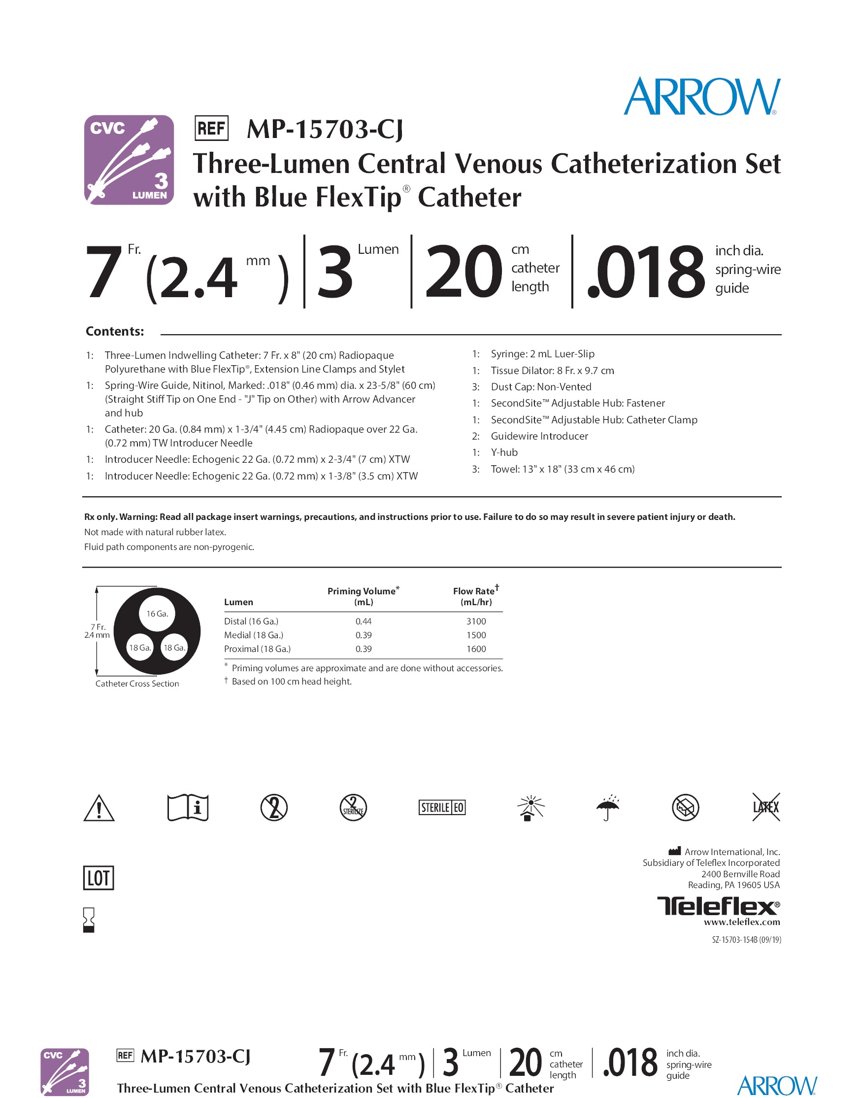 MP-15703-CJ - Teleflex Incorporated - Vascular Access Product Catalog