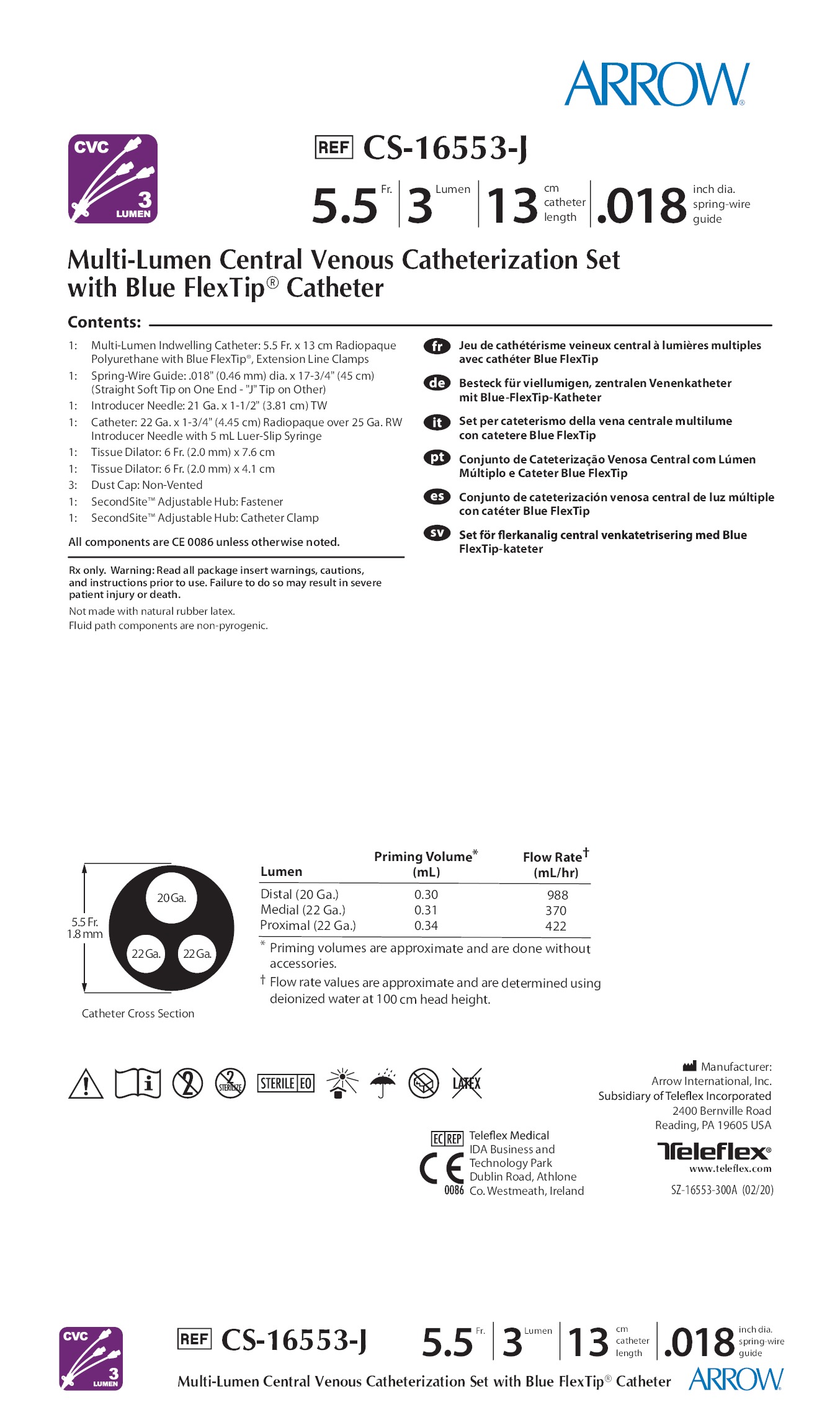 CS-16553-J - Teleflex Incorporated - Vascular Access Product Catalog